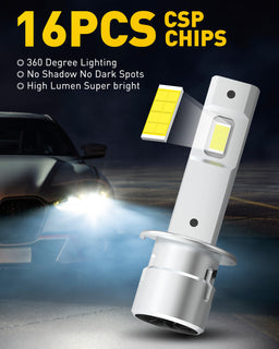 2024 Upgraded H1 LED Headlight Bulb 20000LM Super Bright H1LL LED Bulb ...