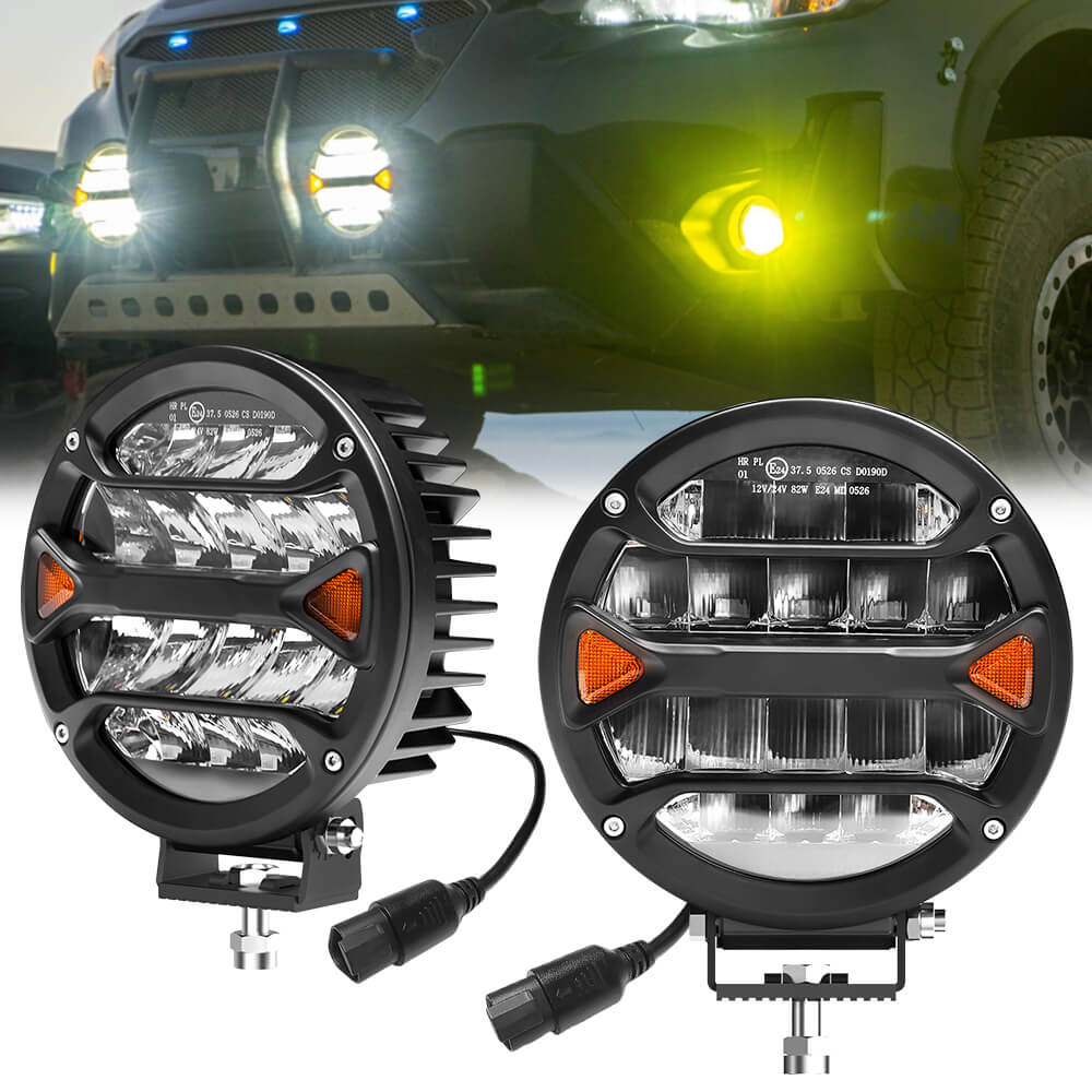 7in 24000LM 240W Offroad LED Driving Lights for Jeep Pickup SUV Truck ...