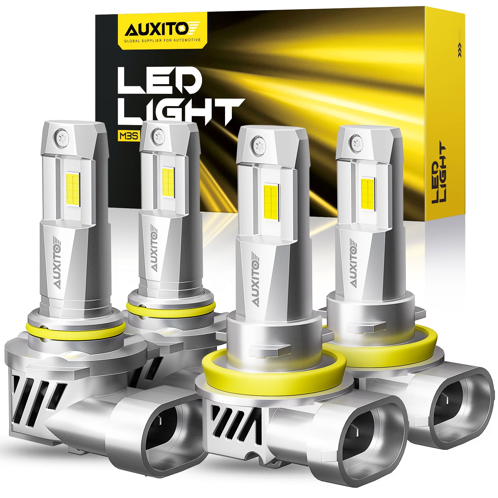 AUXITO 9005/HB3 & H11/H8/H9 LED Bulbs Upgrade, 800% Brighter 6500K Coo