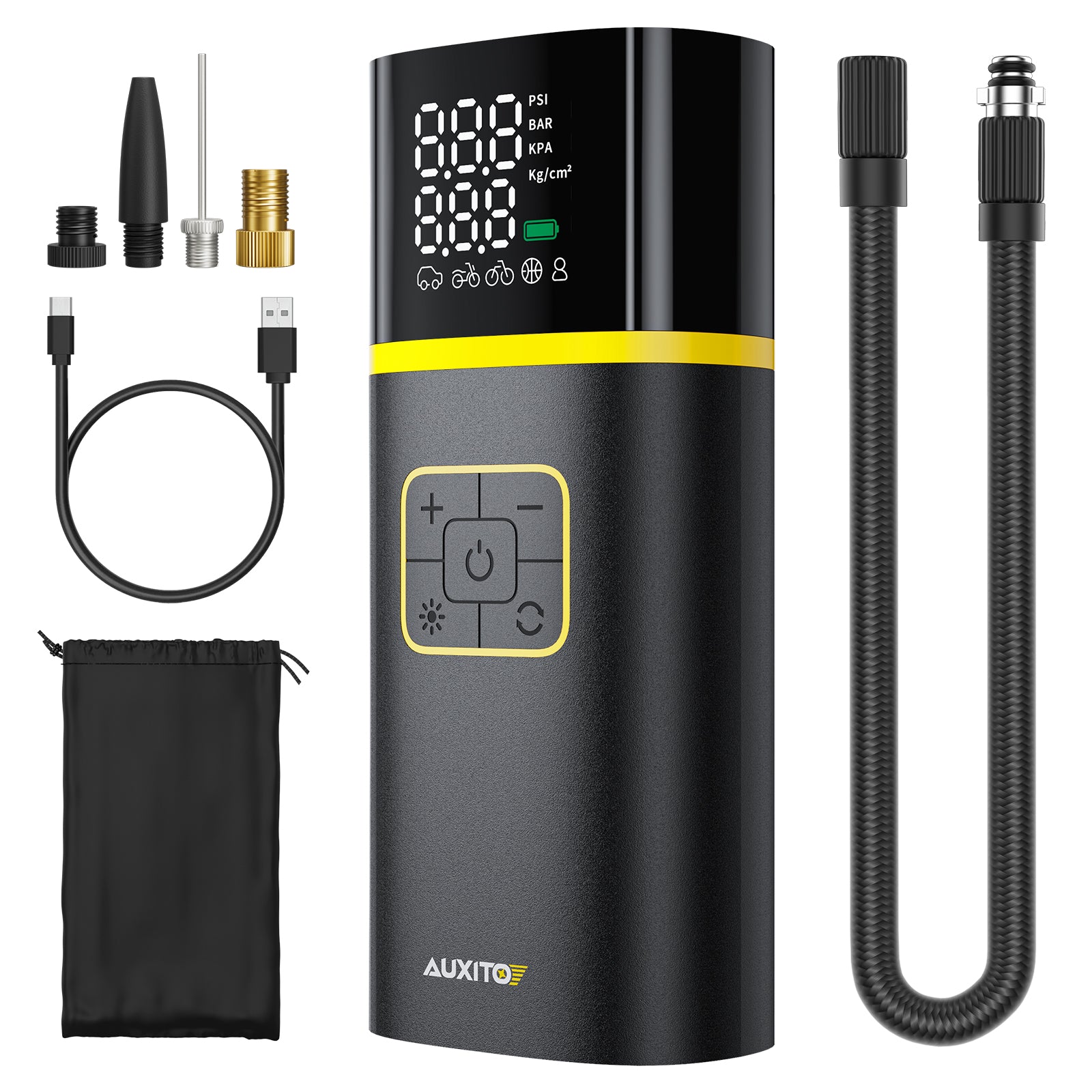 AUXITO A301 Tire Inflator Portable Car Air Pump with 5200 mAh Battery