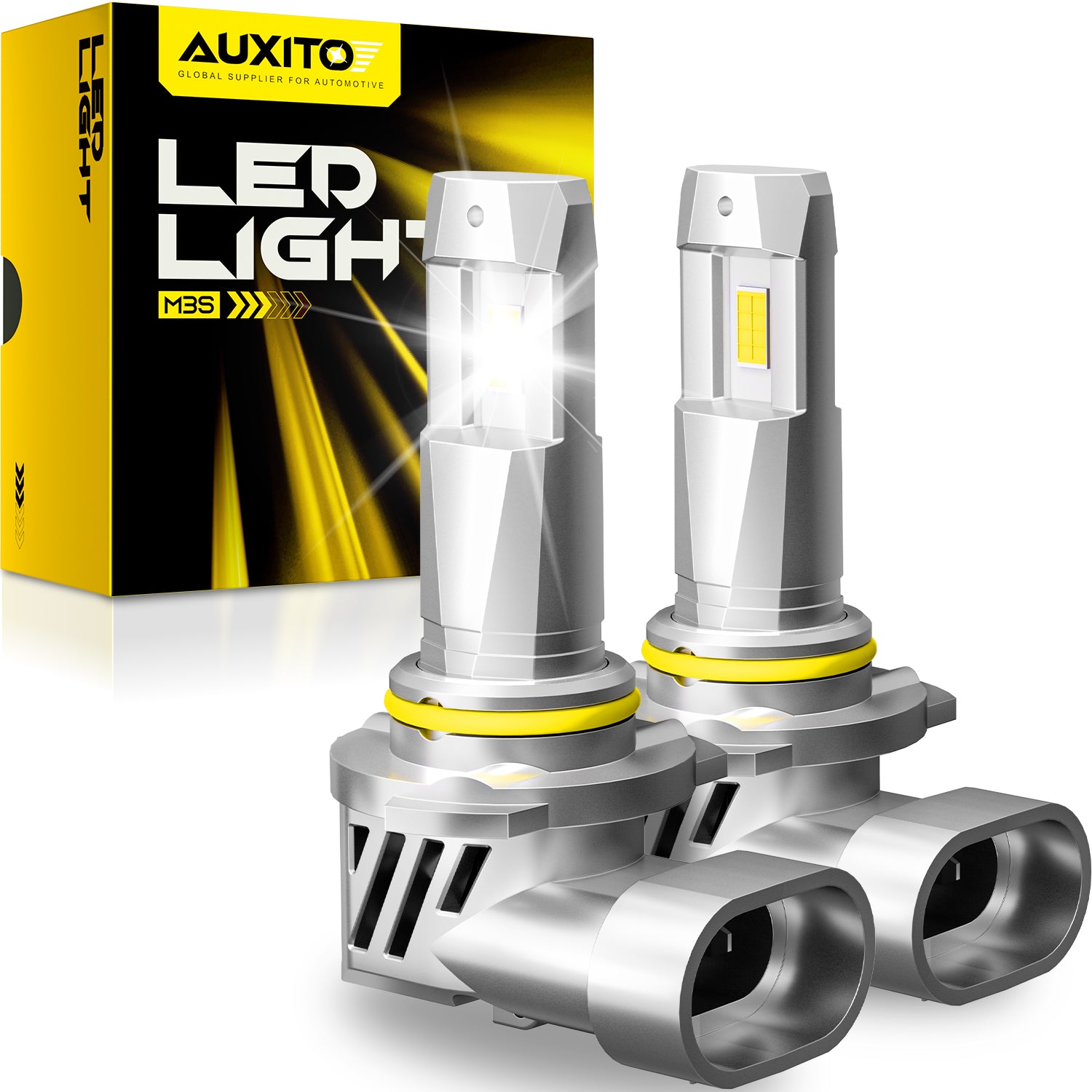 AUXITO 9005 LED Headlight Bulbs High Beam 18000LM 6500K Cool White Wir