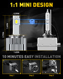 D3S/D3R LED Headlight Bulbs 120w 24000lm High Low Beam Xenon HID Repla ...