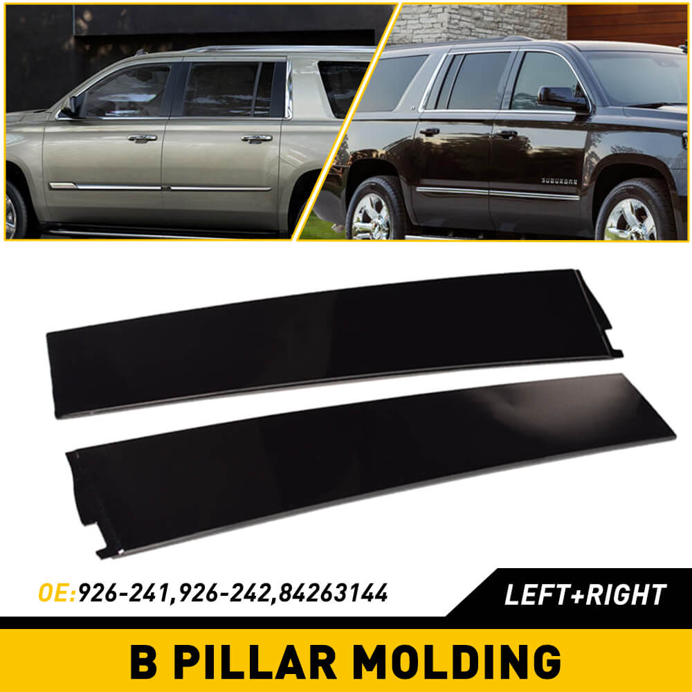 Gloss Black B Pillar Door Trim Molding for 2015-2020 Cadillac, Chevy a ...
