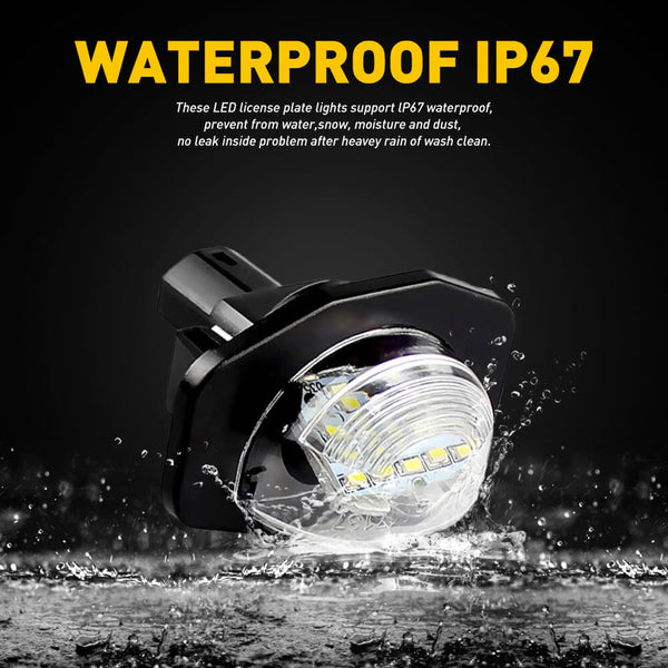 LED License Plate Lights Tag Light Lamp Assembly for Toyota Sienna / C ...