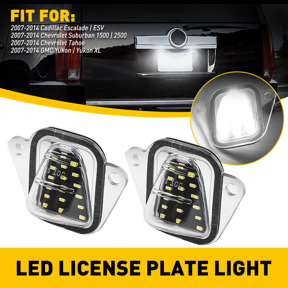 LED License Plate Lights Tag Light Lamp Assembly for 2007-2014 Cadilla ...