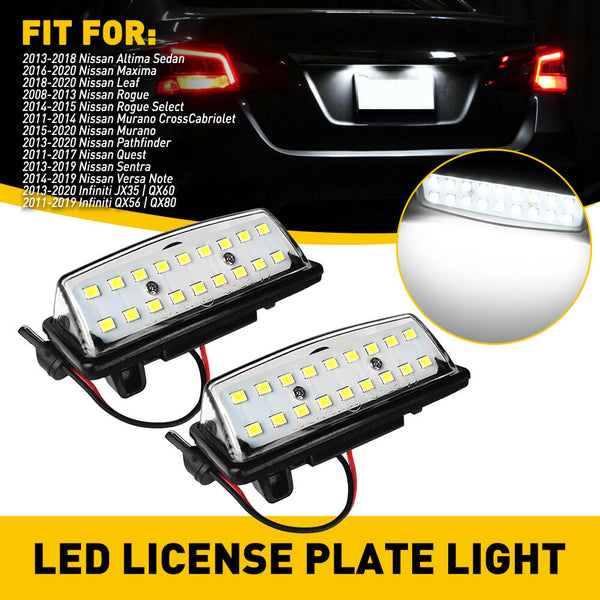 LED License Plate Lights Tag Light Lamp Assembly for Nissan Altima Max ...
