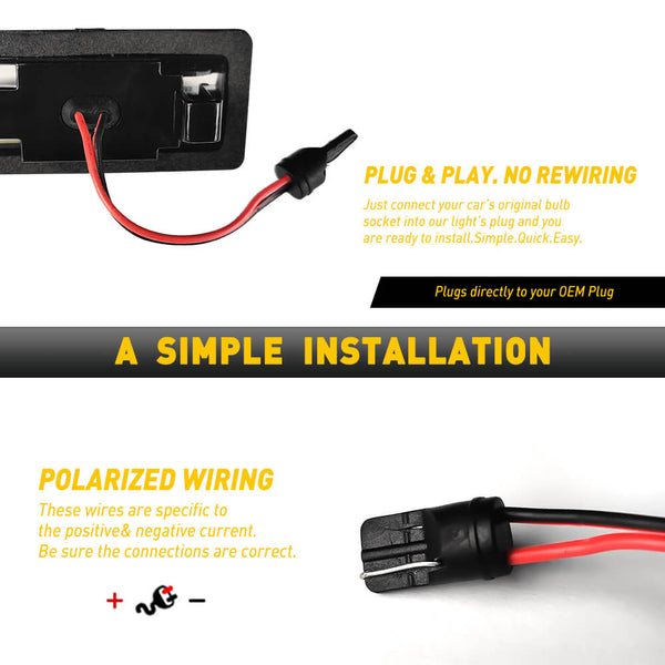 LED License Plate Lights Tag Light Lamp Assembly for Nissan Altima Max ...