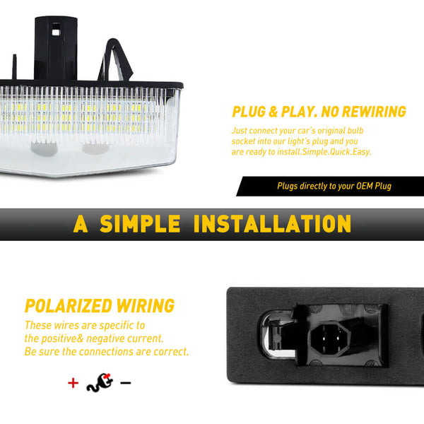 LED License Plate Lights Tag Light Lamp Assembly for Toyota, Lexus, Sc ...
