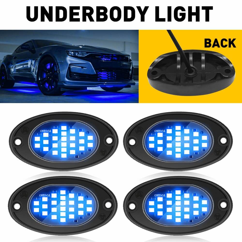 LED Rock Light Car Underglow Lights Universal Fits For SUV, Jeep, ATV, — AUXITO