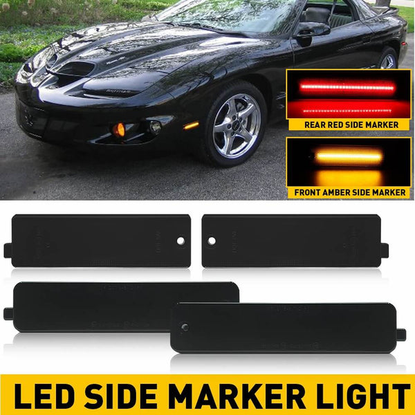 LED Side Marker Lights for 1998-2002 Pontiac Firebird Smoke Shell Fron ...