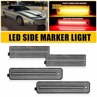 LED Side Marker Lights for 1998-2002 Pontiac Firebird Smoke Shell Fron ...