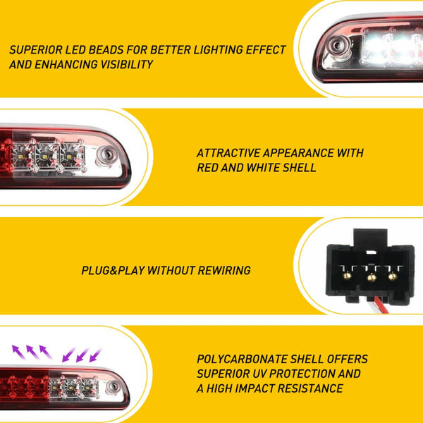 LED Third 3rd Brake Light Red Shell For Ford Ranger, Explorer, F-Serie ...
