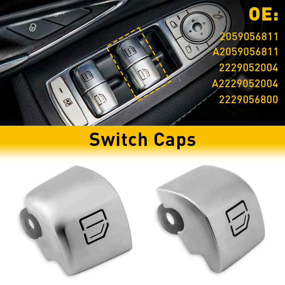Window Switch Button Cover Cap For Mercedes-Benz S-Class, GLC-Class,C ...