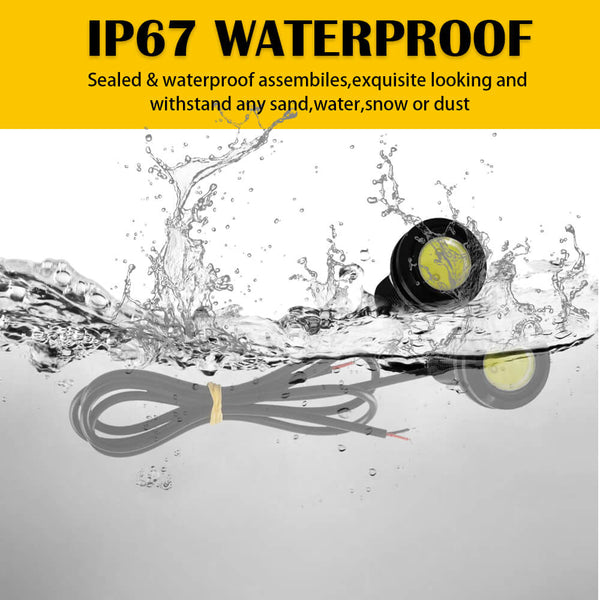 10pcs Eagle Eye LED Lights Fog Daytime Running Lights Reverse Tail Sma ...