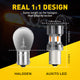 1156, 7506, P21W, BA15S LED Turn Signal Light Bulbs CANbus Error Free | Amber Yellow — AUXITO