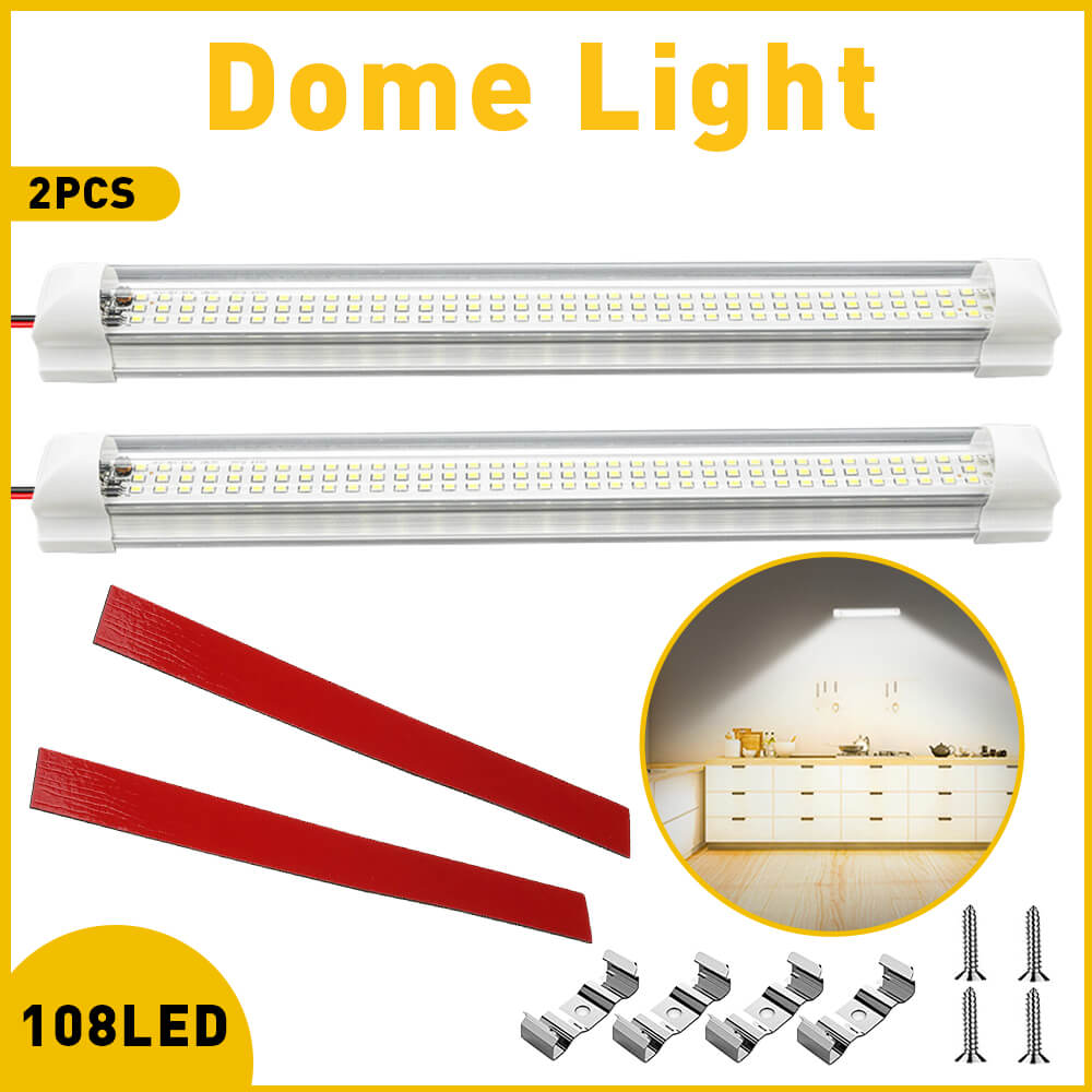 12V 108pcs LED Interior Light Bars for Truck Van Bus Caravan with ON/O ...