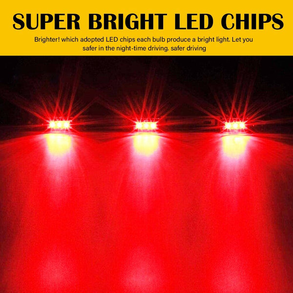 14.17inch Red Led Truck Tail Lights Kit Bar with Stainless Steel Brack ...