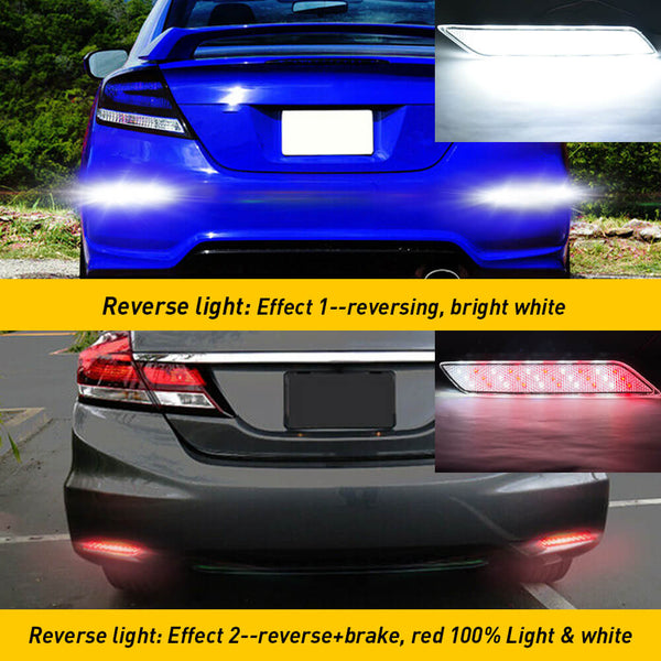 Rear Bumper Reflector Tail Light Fits 2013-2015 Honda Civic — AUXITO