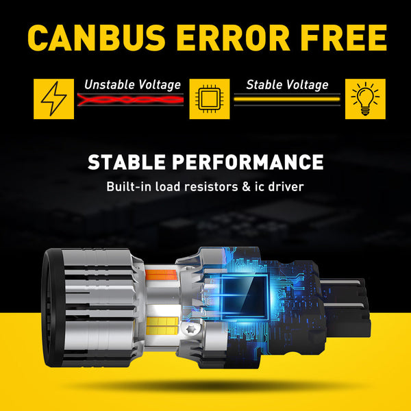 3157 Switchback Dual-Color Turn Signal LED Bulbs — AUXITO