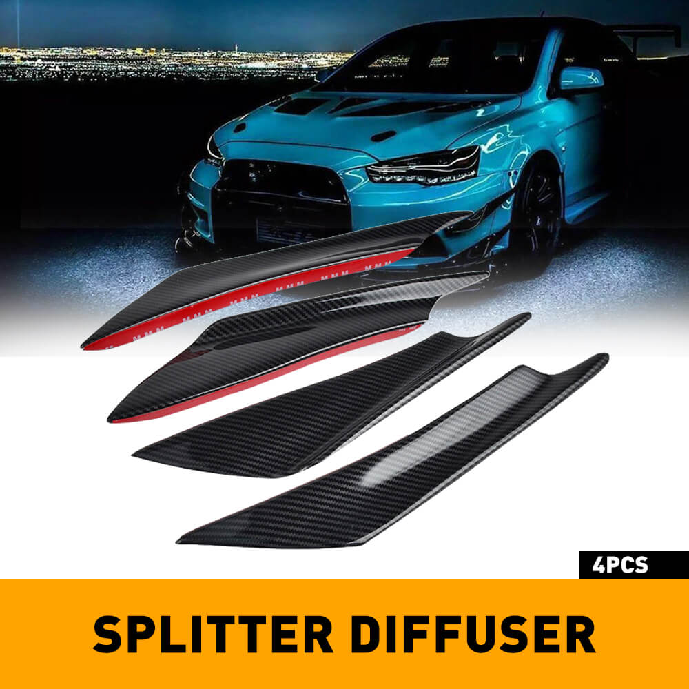 Universal Auto Carbon Fiber Texture Diffuser Shark Fin Kit for Front B ...