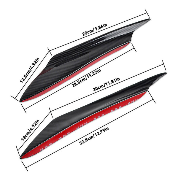 Universal Auto Carbon Fiber Texture Diffuser Shark Fin Kit for Front B ...