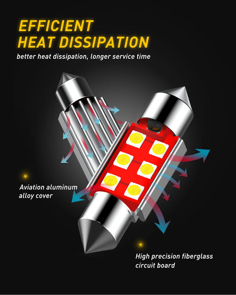 AUXITO 578 LED Bulb 3030-SMD 211-2 212-2 42MM LED Bulbs Festoon Car ...