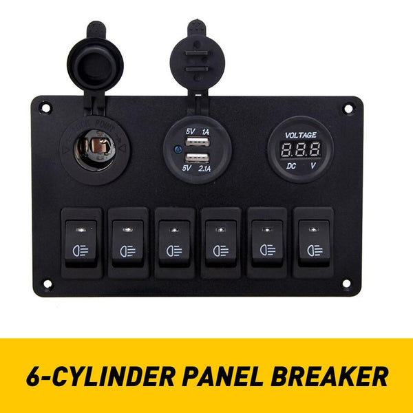Waterproof Rocker Switch Panel 6 Position Waterproof Rocker Switch