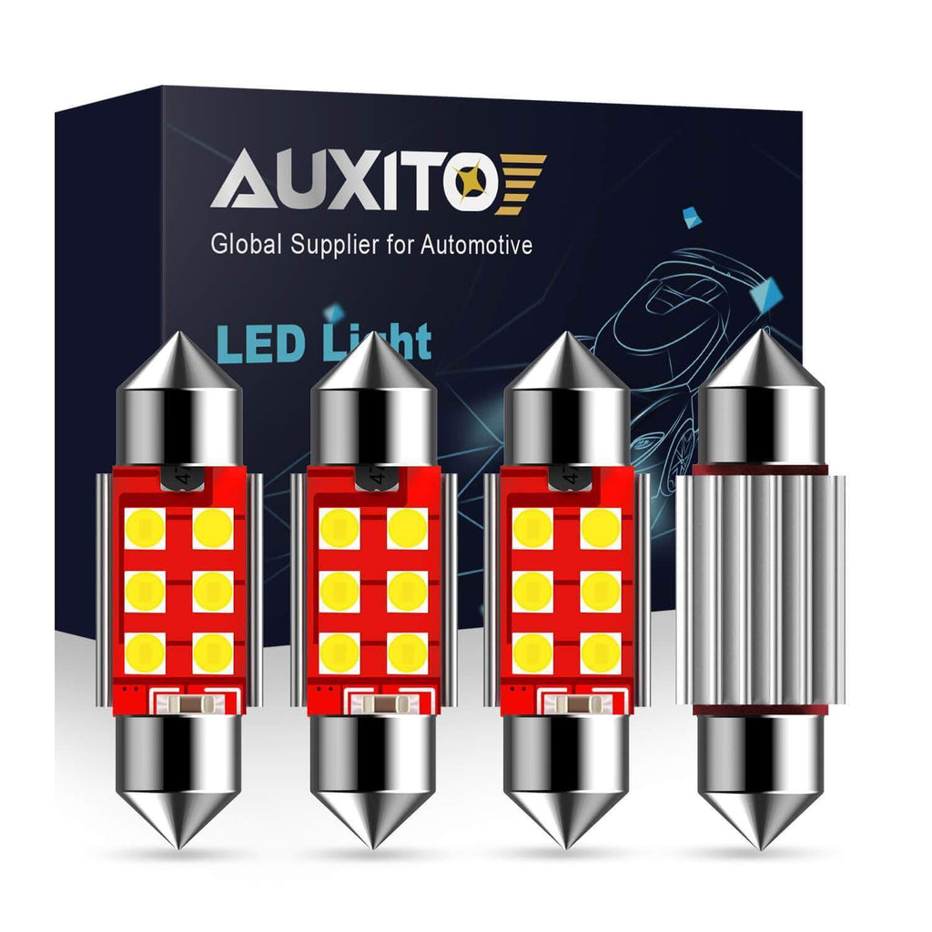 AUXITO 6418 LED Bulb 36mm Festoon White LED Bulb Dome Map Trunk Licens