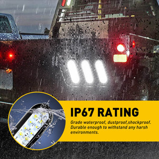6inch 10 LED Oval Tail Lights Kit Including 3-pin Waterproof Plug Rear — AUXITO