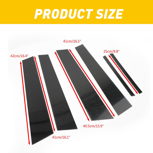Car Window B Pillar Post Trim 6Pcs Compatible with 06-11/16-20 Civic ...