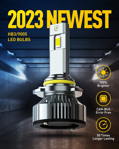 AUXITO Y19 Series 9005/HB3 H11/H9/H8 LED Headlight Bulbs Combo Convers