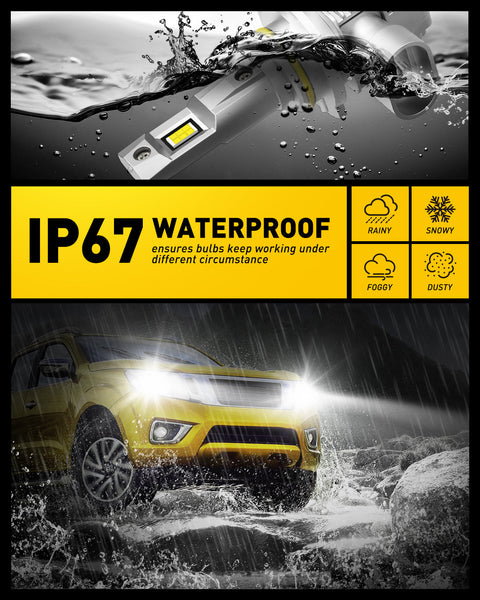 9005 LED Bulb 100W 20000LM Per Set Brightest 6000K Cool White — AUXITO