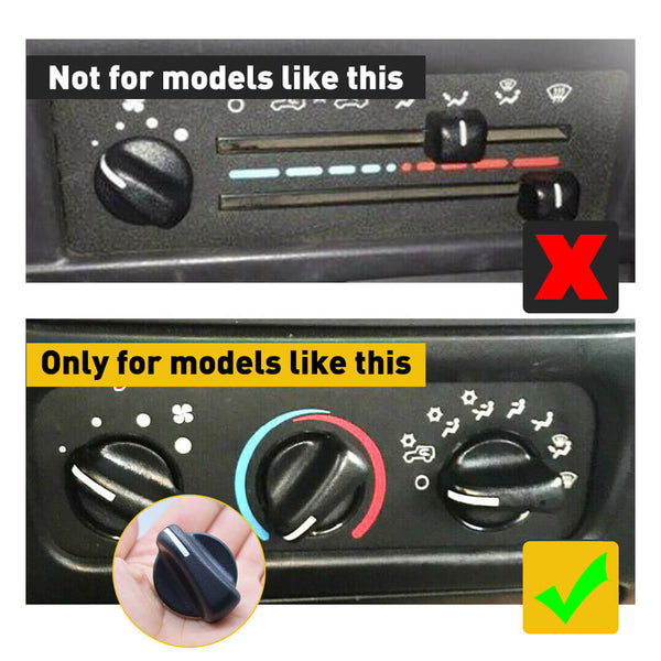 AC Climate Control Switch Knob Fan Switch Fits 99-03 Dodge Ram 1500/25 ...