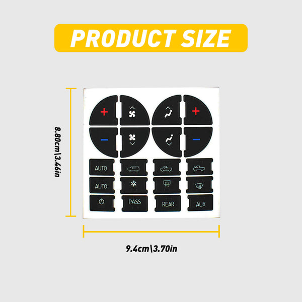 AC/Radio Dash Button Repair Kit, Fixing Ruined Faded Buttons Sticker F ...