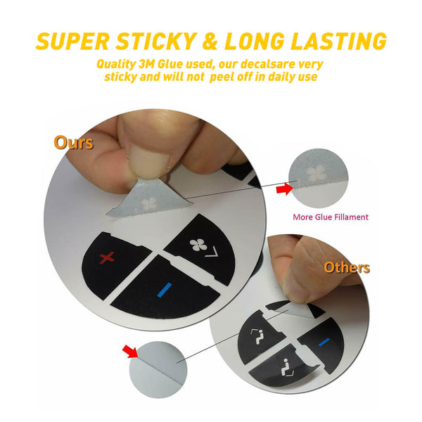 AC/Radio Dash Button Repair Kit, Fixing Ruined Faded Buttons Sticker F ...