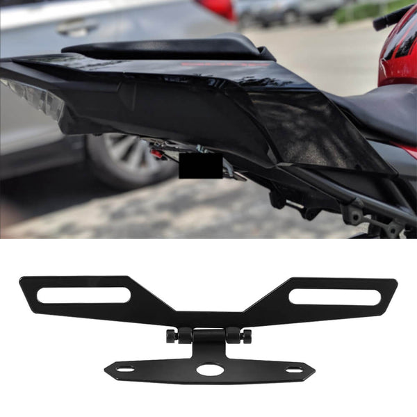 Adjustable Motorcycle License Plate Bracket-Universal Fold License Pla ...