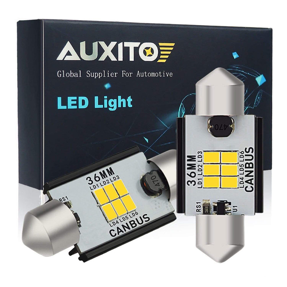 AUXITO 400 Lumens 1.50'' 36MM 6411 6418 led bulb Canbus Error Free ...