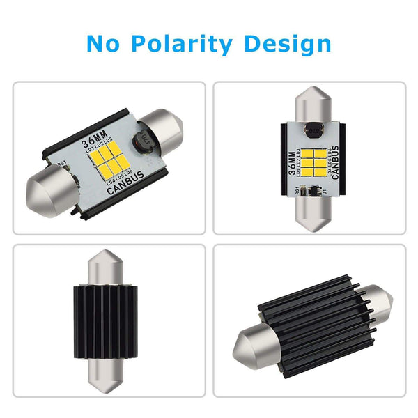 AUXITO 400 Lumens 1.50'' 36MM 6411 6418 led bulb Canbus Error Free ...