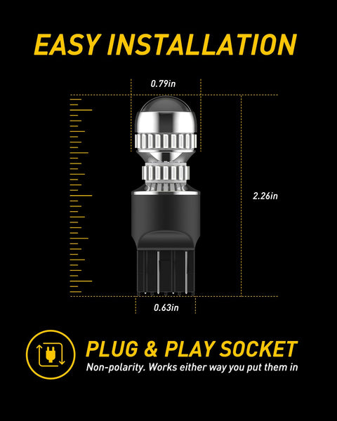 7443 LED Bulb Red, 7440 7443R LED Bulbs T20 7441 7444 LED Lights for Brake Tail Lights — AUXITO