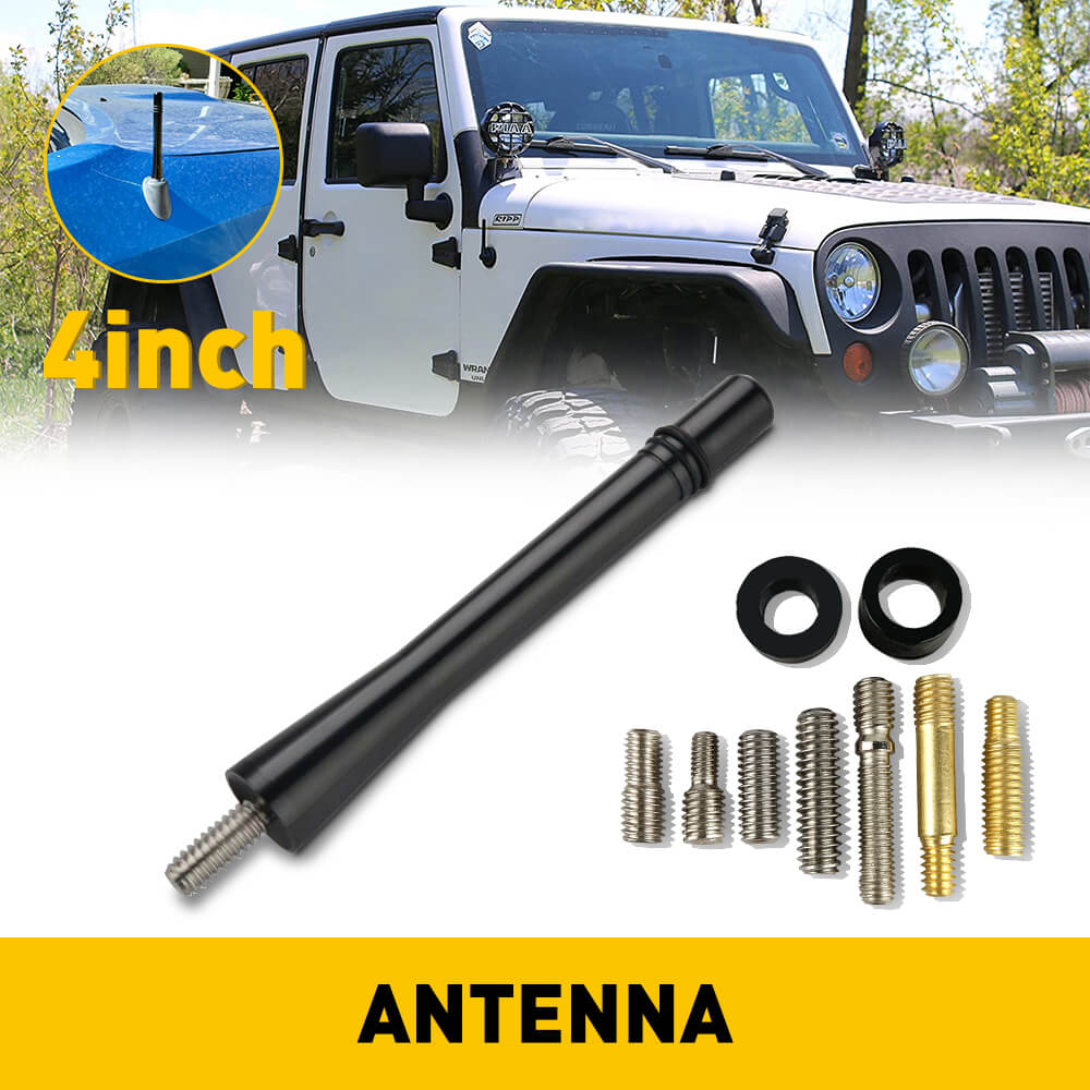 Black Universal Antenna Toppers Waterproof PVC Rubber Retrofit Antenna ...