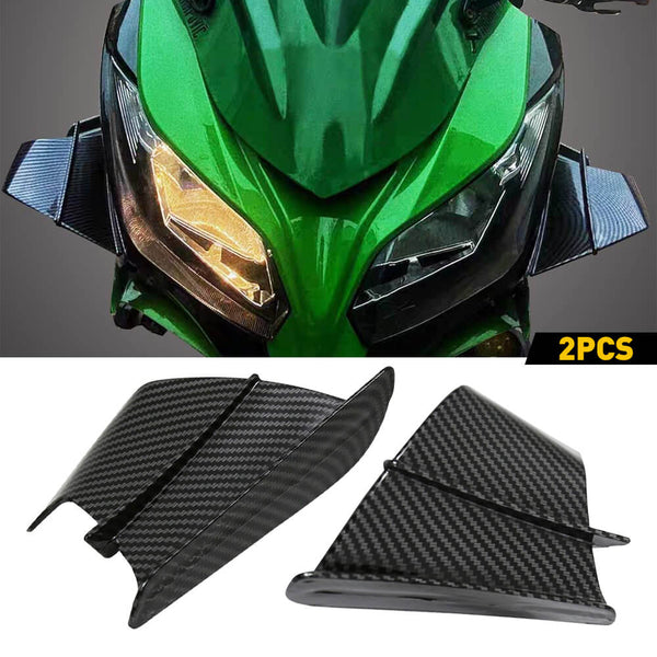 Carbon Fiber ABS Motorcycle Winglets Aerodynamic Winglet Dynamic Spoil ...