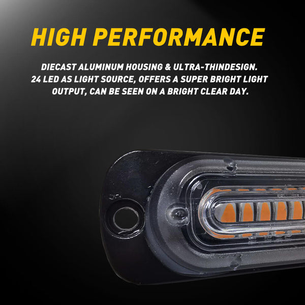 Emergency LED Strobe Lights, 18 Flash Modes Flashing Strobe Light Bar — AUXITO