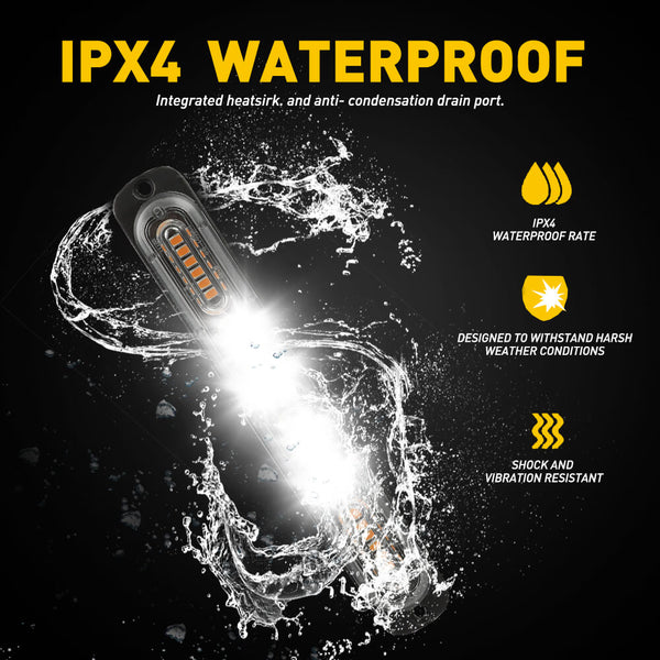 Emergency LED Strobe Lights, 18 Flash Modes Flashing Strobe Light Bar — AUXITO