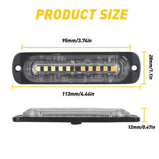 Emergency LED Strobe Lights, 18 Flash Modes Flashing Strobe Light Bar ...