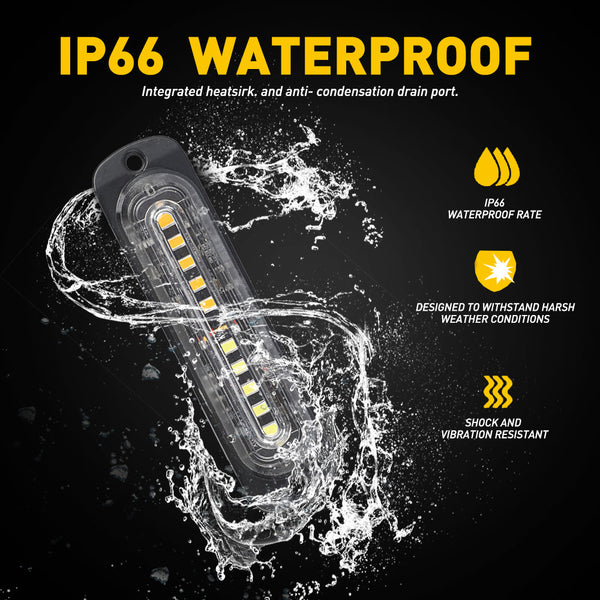 Emergency LED Strobe Lights, 18 Flash Modes Flashing Strobe Light Bar ...