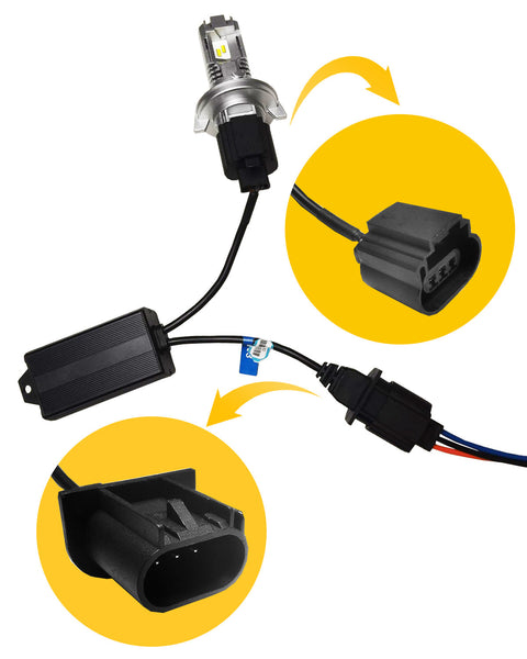 H13/9008 Load Resistor Harness Anti-Flicker Warning Canceler Decoder ...