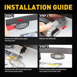 LED License Plate Lights Tag Light Lamp Assembly for 00-17 Honda Model ...