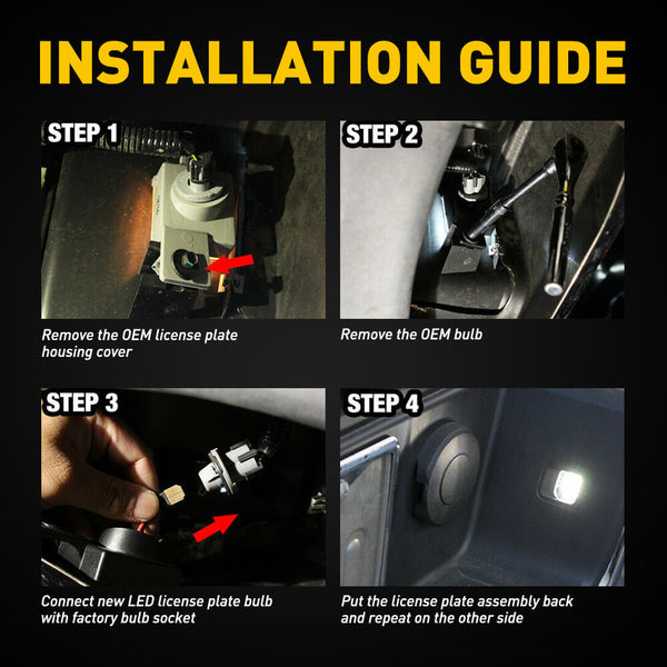 LED License Plate Lights Tag Light Lamp Assembly for Chevrolet Silvera ...