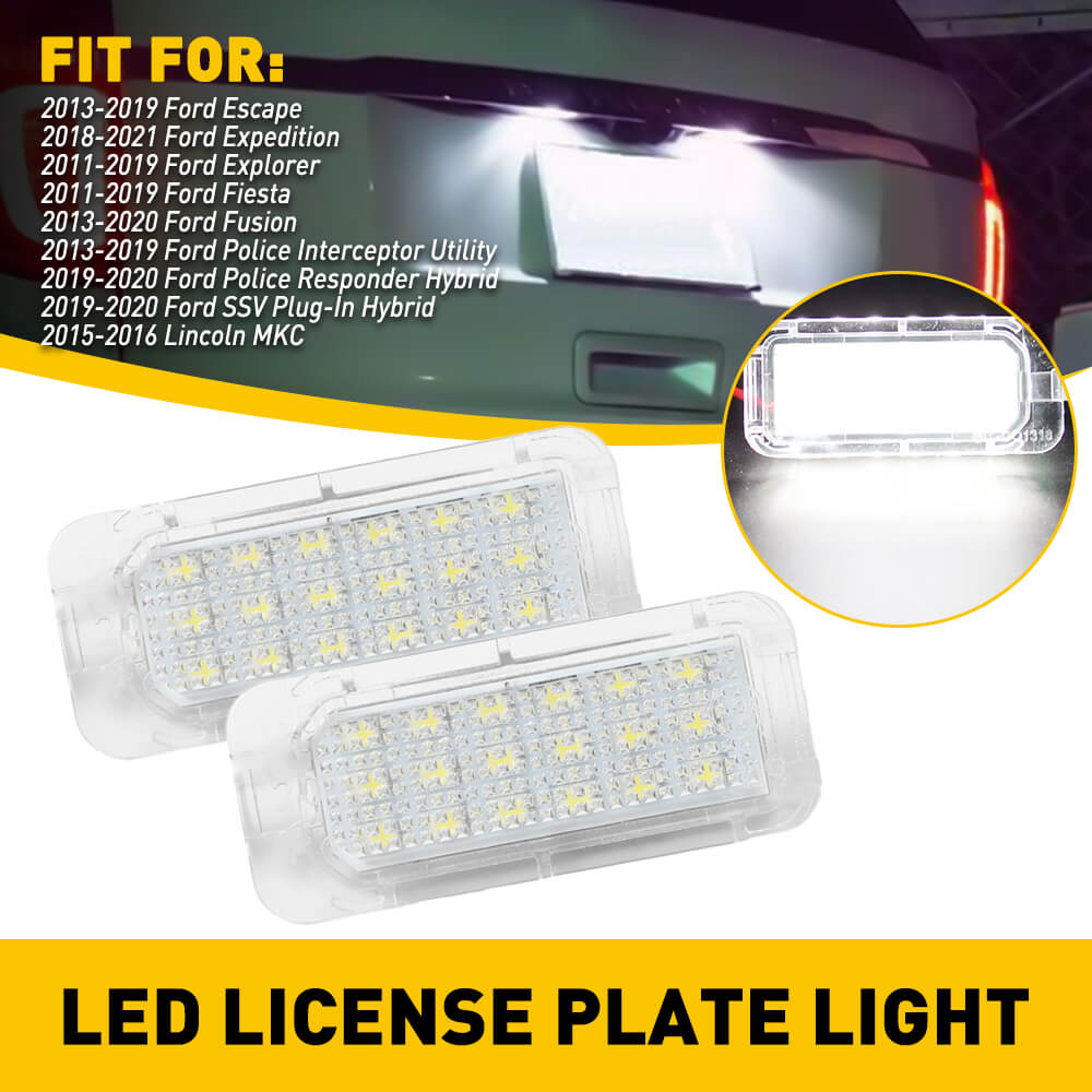 LED License Plate Lights Tag Light Lamp Assembly for Ford and Lincoln ...