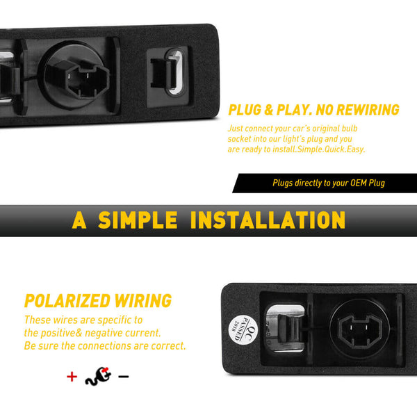 LED License Plate Lights Tag Light Lamp Assembly for Toyota, Lexus Mod ...